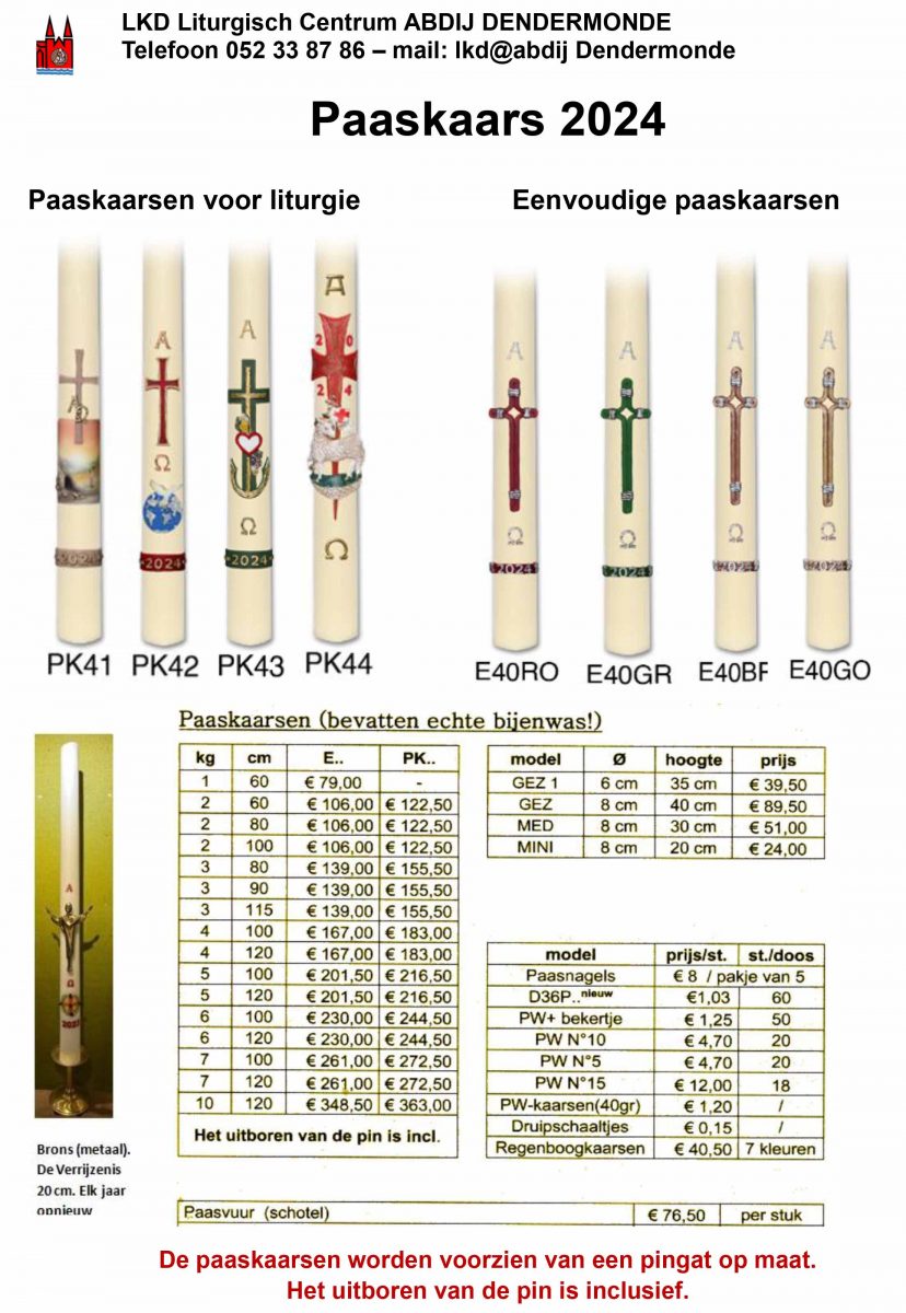 Paaskaarsen - Abdij Dendermonde